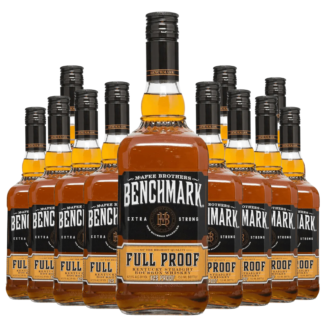 Benchmark Full Proof Kentucky Straight Bourbon Whiskey 12 Bottle Case ...