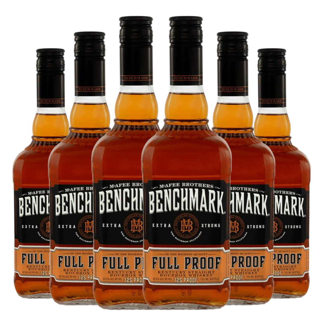 Benchmark Full Proof Kentucky Straight Bourbon Whiskey 750ml 6 Bottle ...
