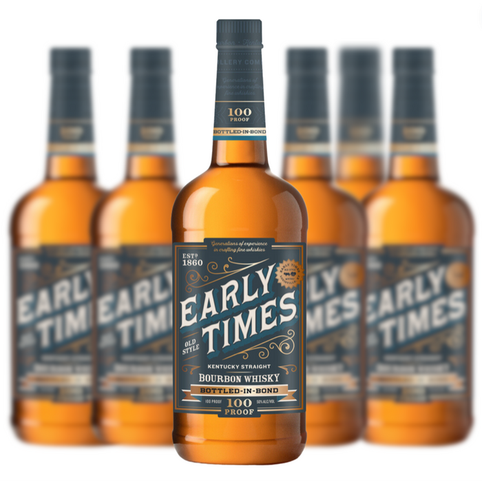 Early Times Bottled in Bond Bourbon Whiskey 6 Bottle Case - Whiskey ...