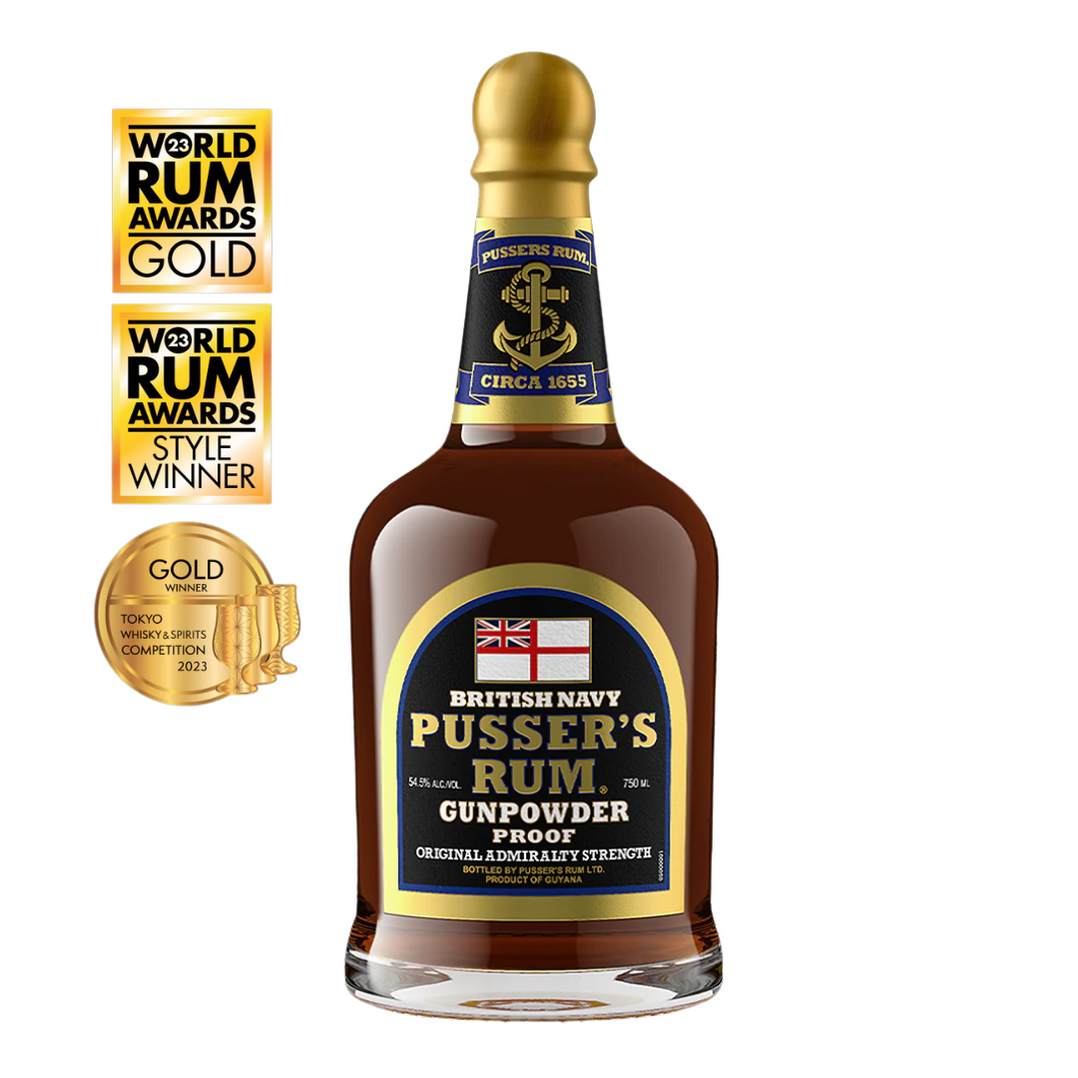 Pusser's Navy Gunpowder Proof Admiralty Strength Rum 750ml - Rum - Dons ...