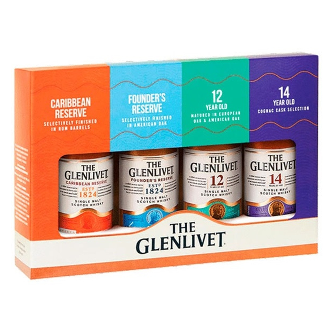 The Glenlivet Scotch Sampler Gift Box 4x50ml - Whiskey - Dons Liquors ...